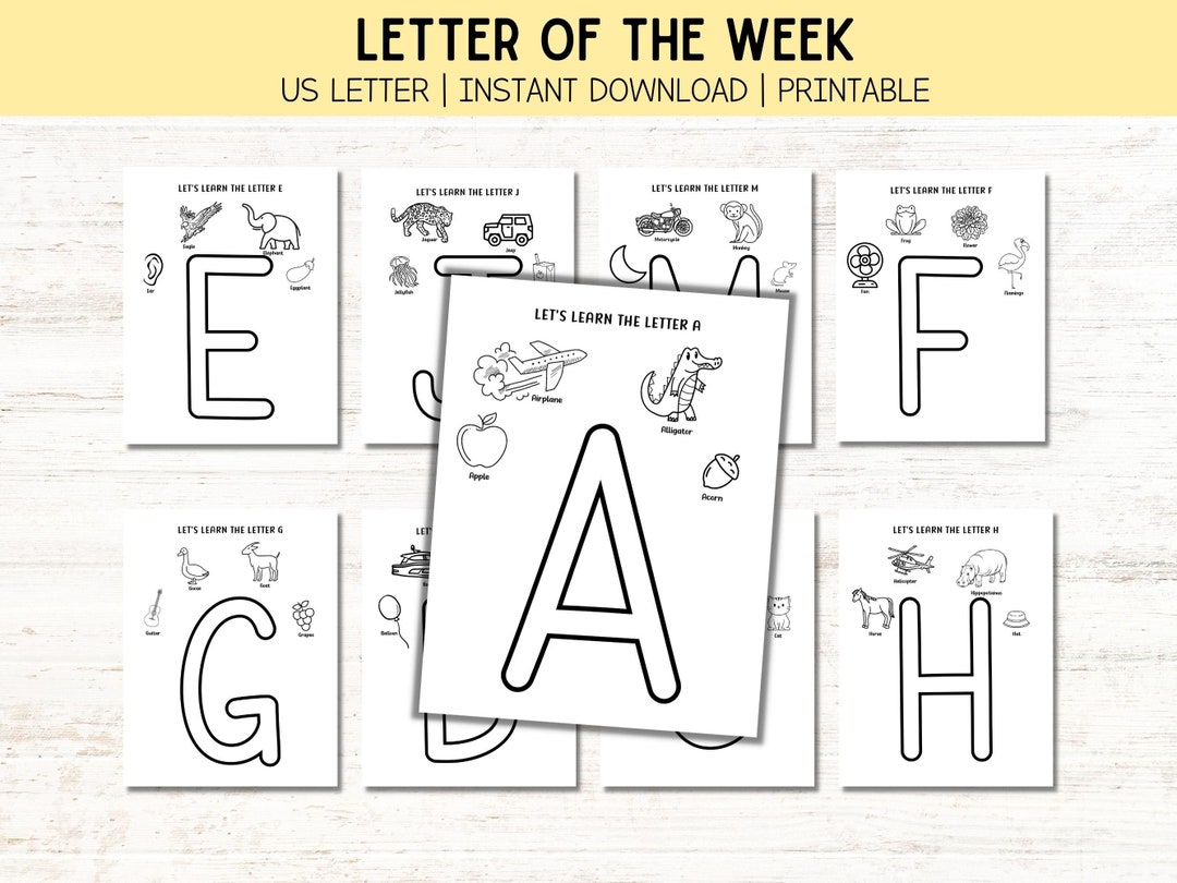 Printable Letter of the Week | Alphabet Learning | Preschool Learning ...