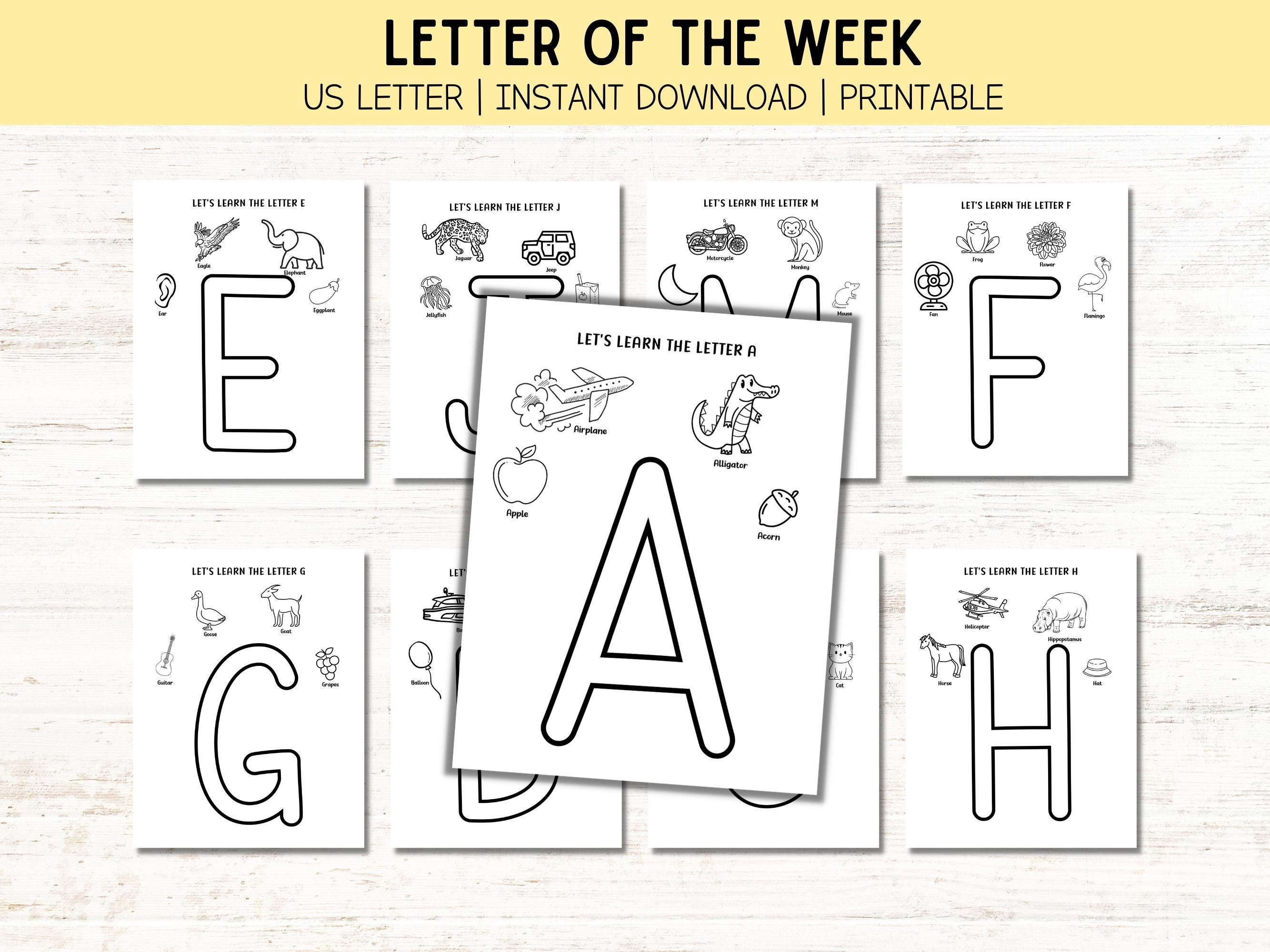 Printable Letter of the Week Alphabet Learning Preschool Learning ...