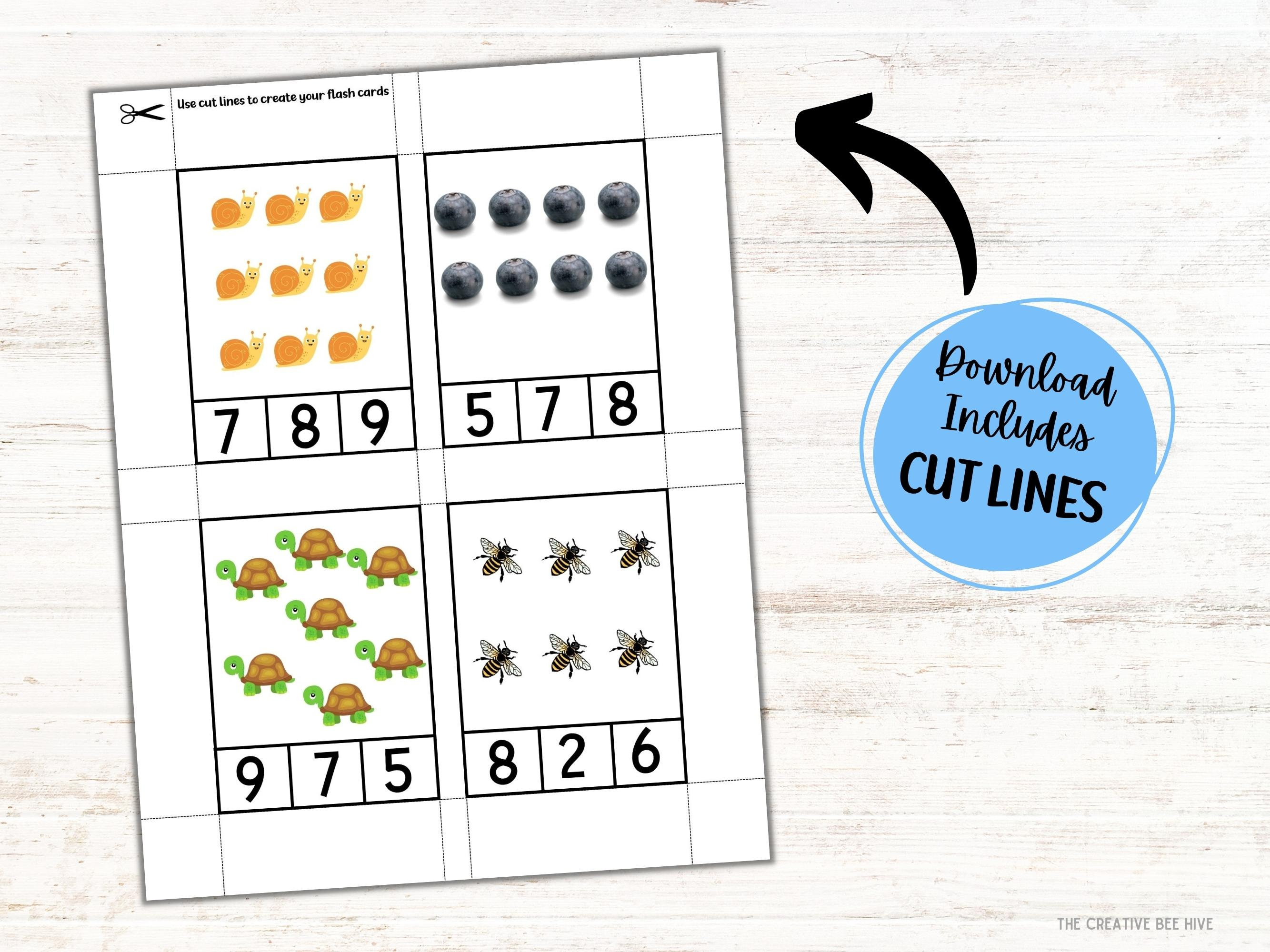 Counting Clip Cards | Numbers 1-10 | Toddler Activity | Digital ...