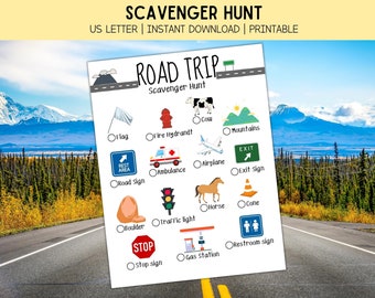 Road Trip Scavenger Hunt/ Printable/ Instant Digital Download - Etsy