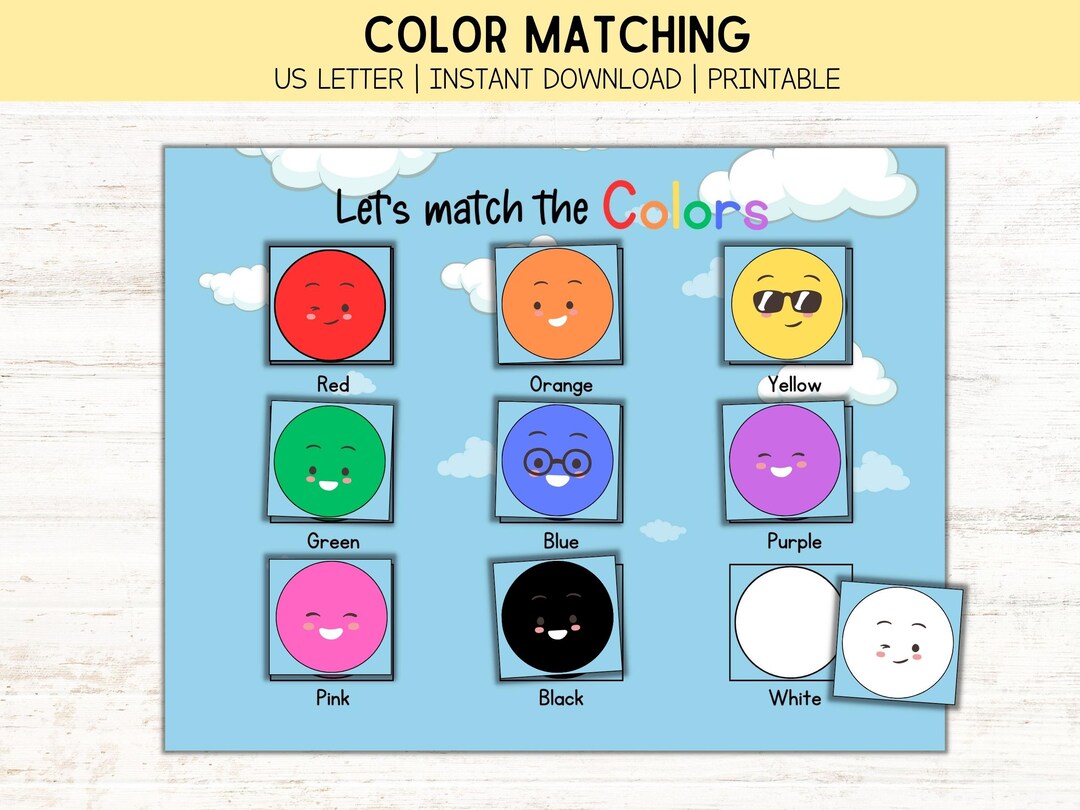 Color Matching | Printable Activity | Busy Book Add-on | Preschool ...
