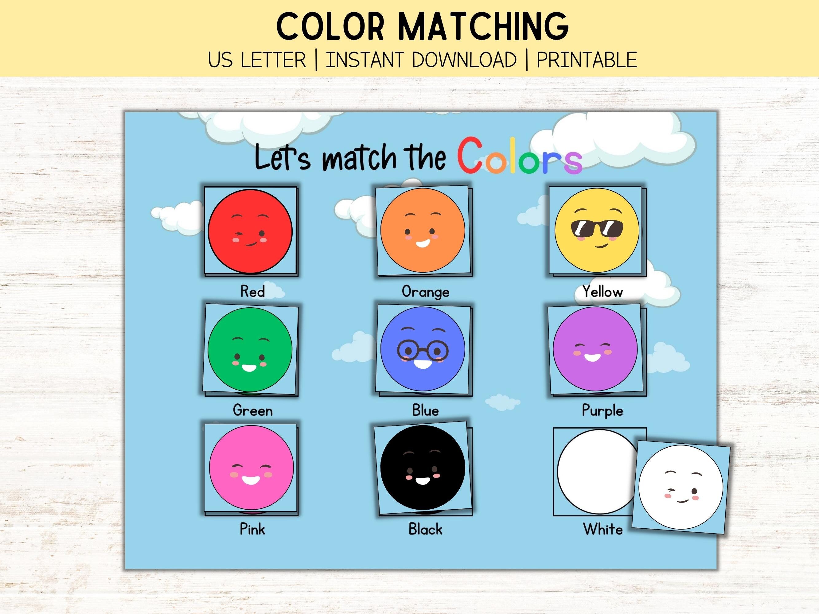 Color Matching | Printable Activity | Busy Book Add-on | Preschool ...