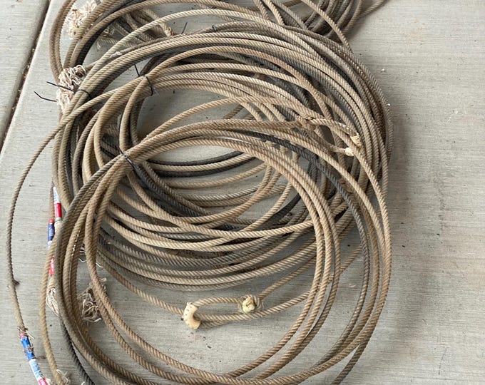 Real Used Cowboy Lariat-used Lasso Rope-western Decor-farmhouse Decor ...