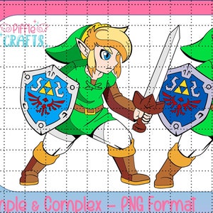 Link PNG Legend of Zelda Color/black & White High Quality Simple ...