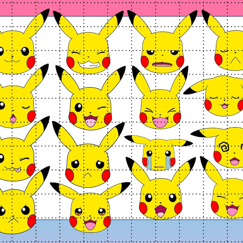 Pikachu Outline - Etsy