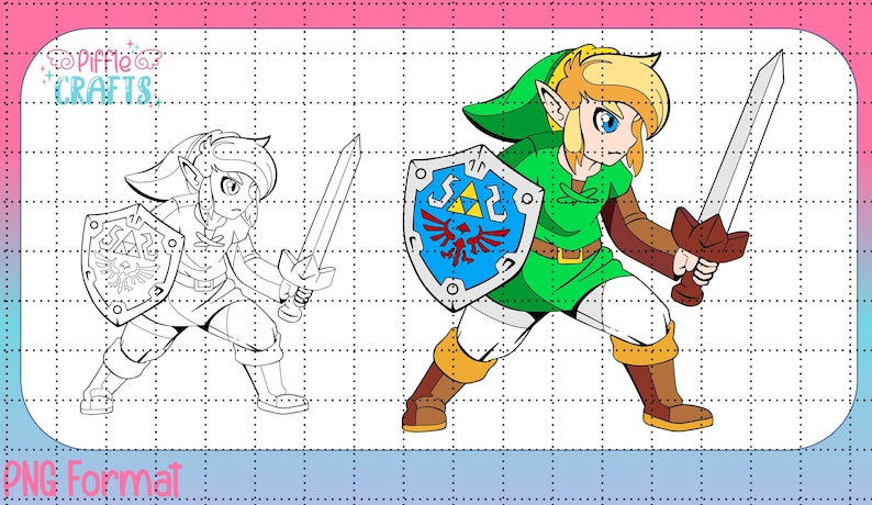 Link PNG Legend of Zelda Color/black & White High Quality Simple ...