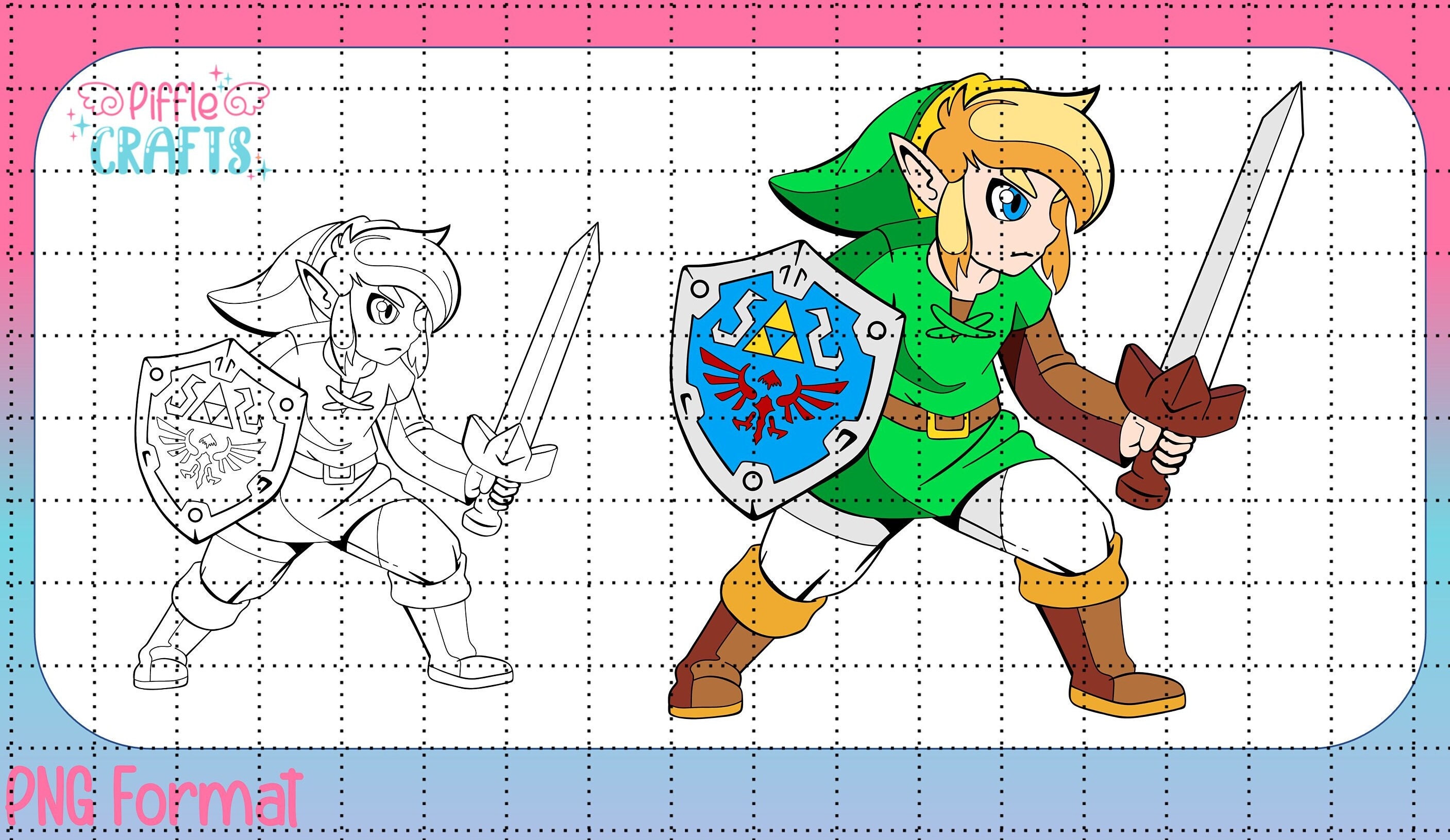 Link PNG Legend of Zelda Color/black & White High Quality Simple ...