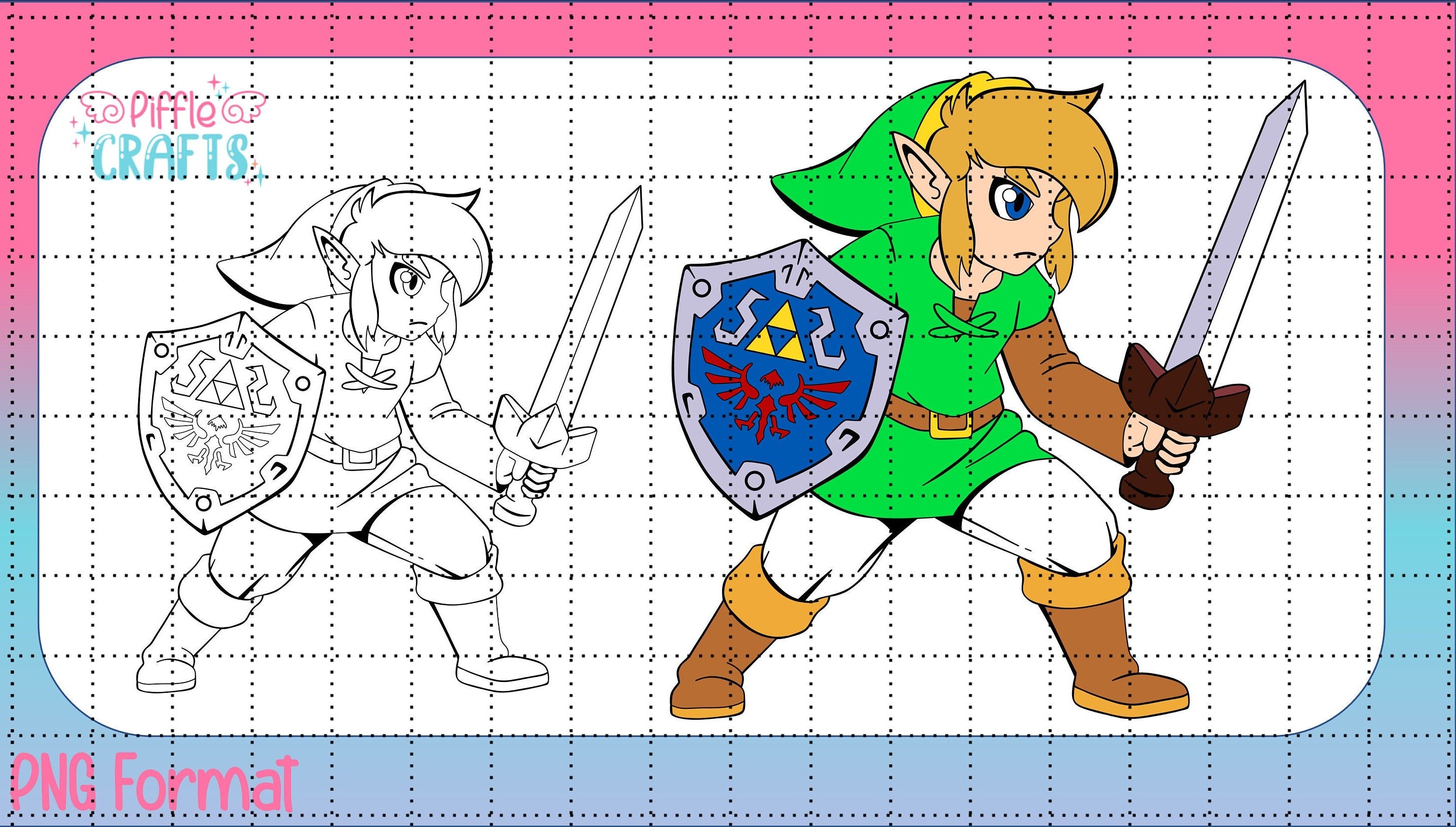 Link PNG Legend of Zelda Color/black & White High Quality Simple ...