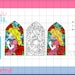 Princess Peach Stained Glass Window SVG/PNG Color/black & White Mario ...
