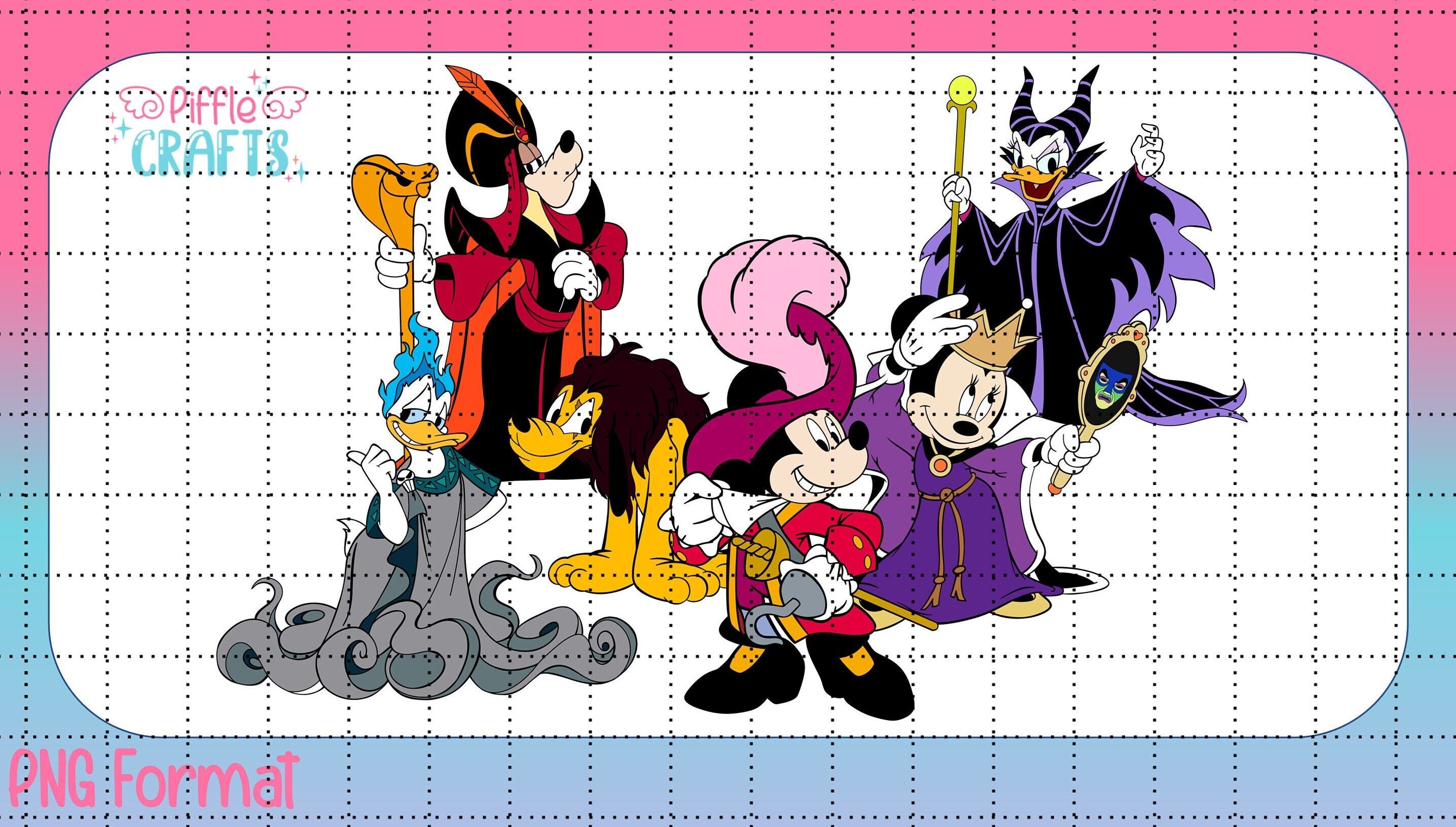 Halloween Fab 5 Villains Mickey Minnie Donald Daisy Goofy Pluto as ...
