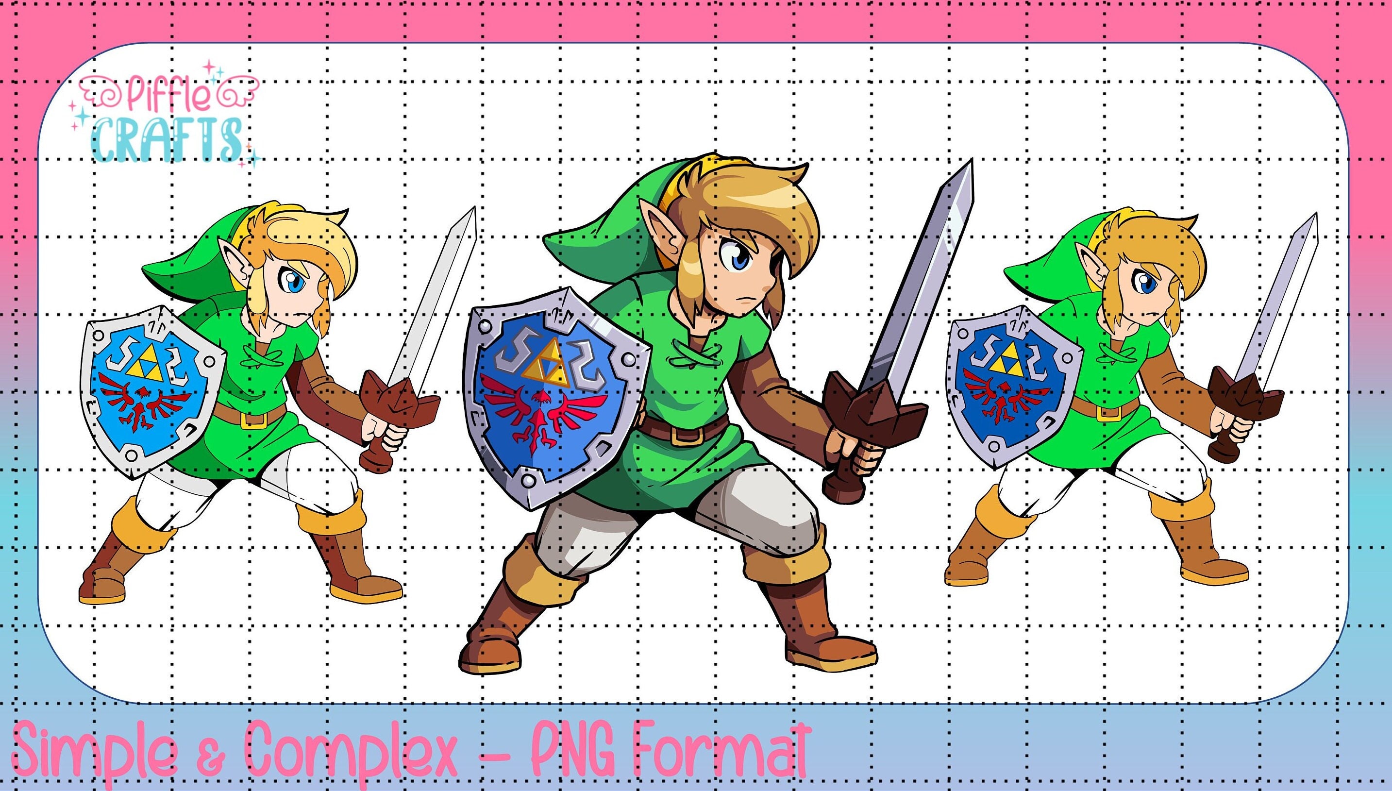 Link PNG Legend of Zelda Color/black & White High Quality Simple ...