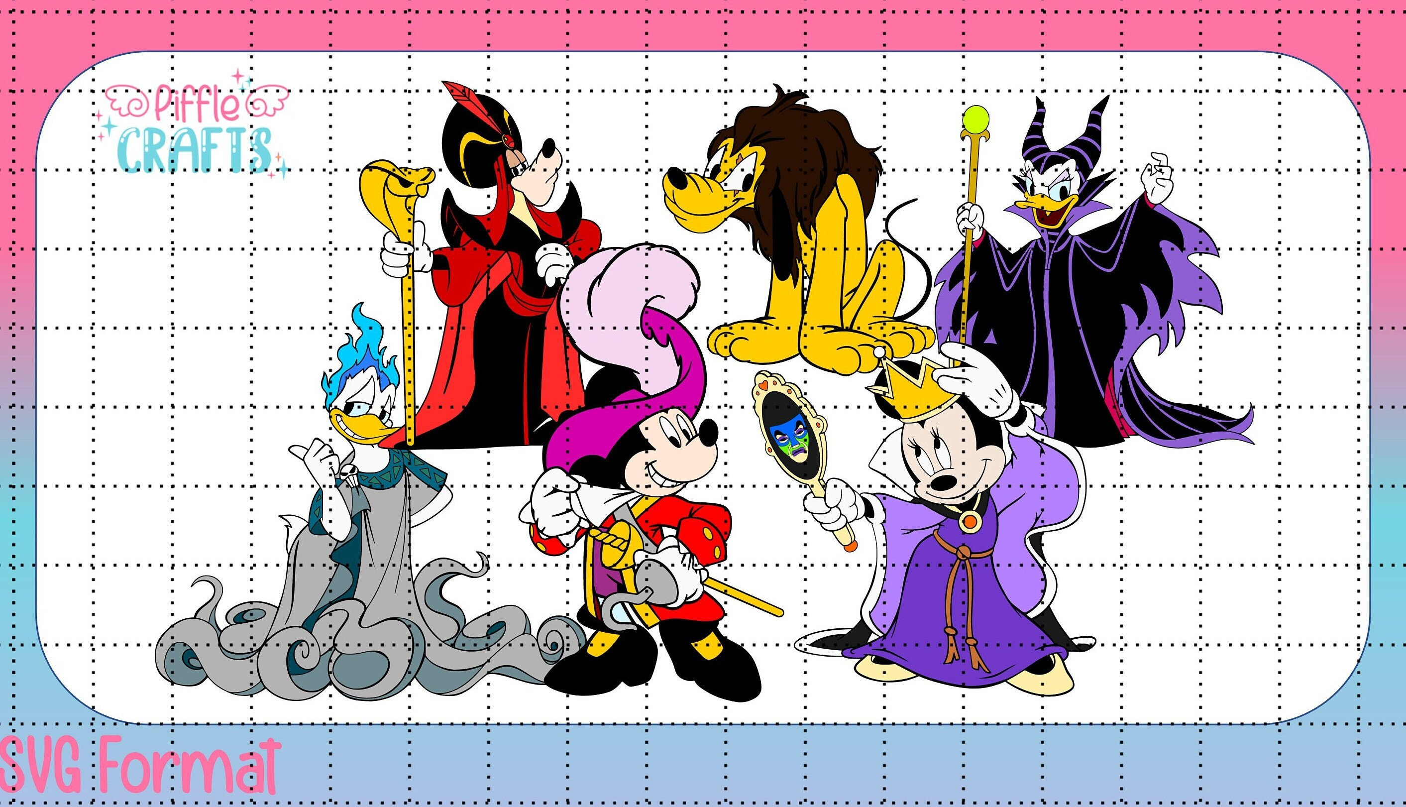 Halloween Fab 5 Villains Mickey Minnie Donald Daisy Goofy Pluto as ...