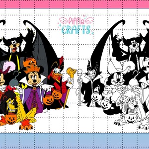 Halloween Fab 5 Villains Mickey Minnie Donald Daisy Goofy Pluto as ...