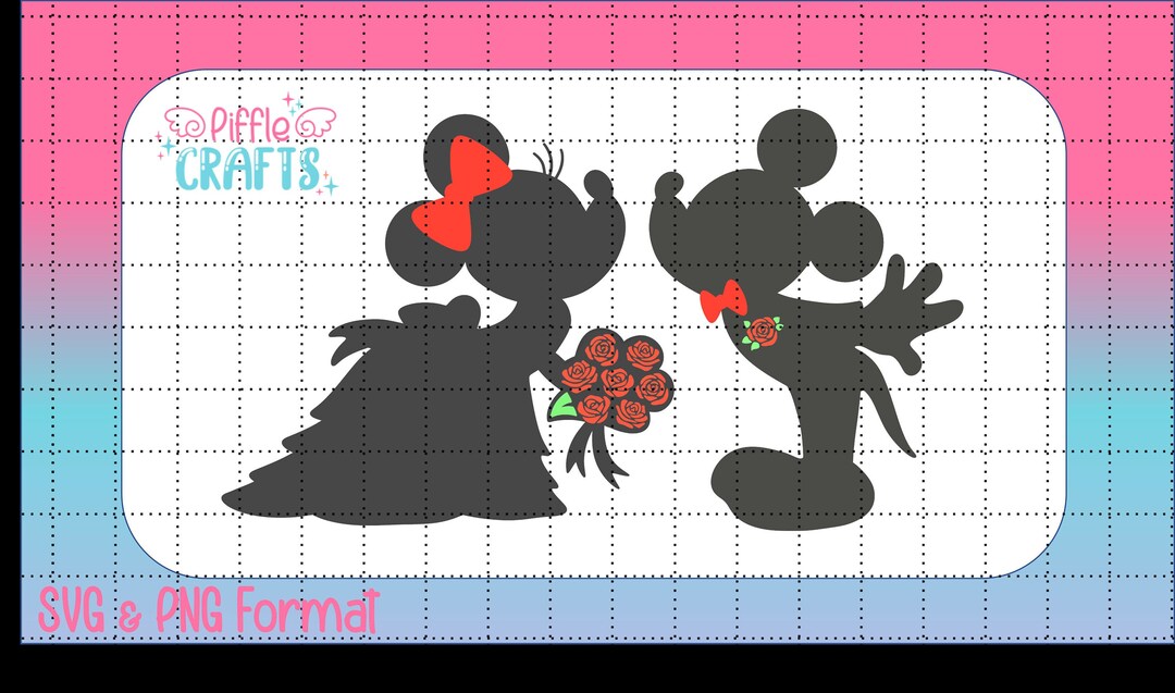 Mickey and Minnie Wedding SVG / PNG Bride & Groom - Etsy