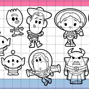 Toy Story Chibi SVG & PNG Woody Buzz Lightyear Jessie Aliens Zurg Rex ...