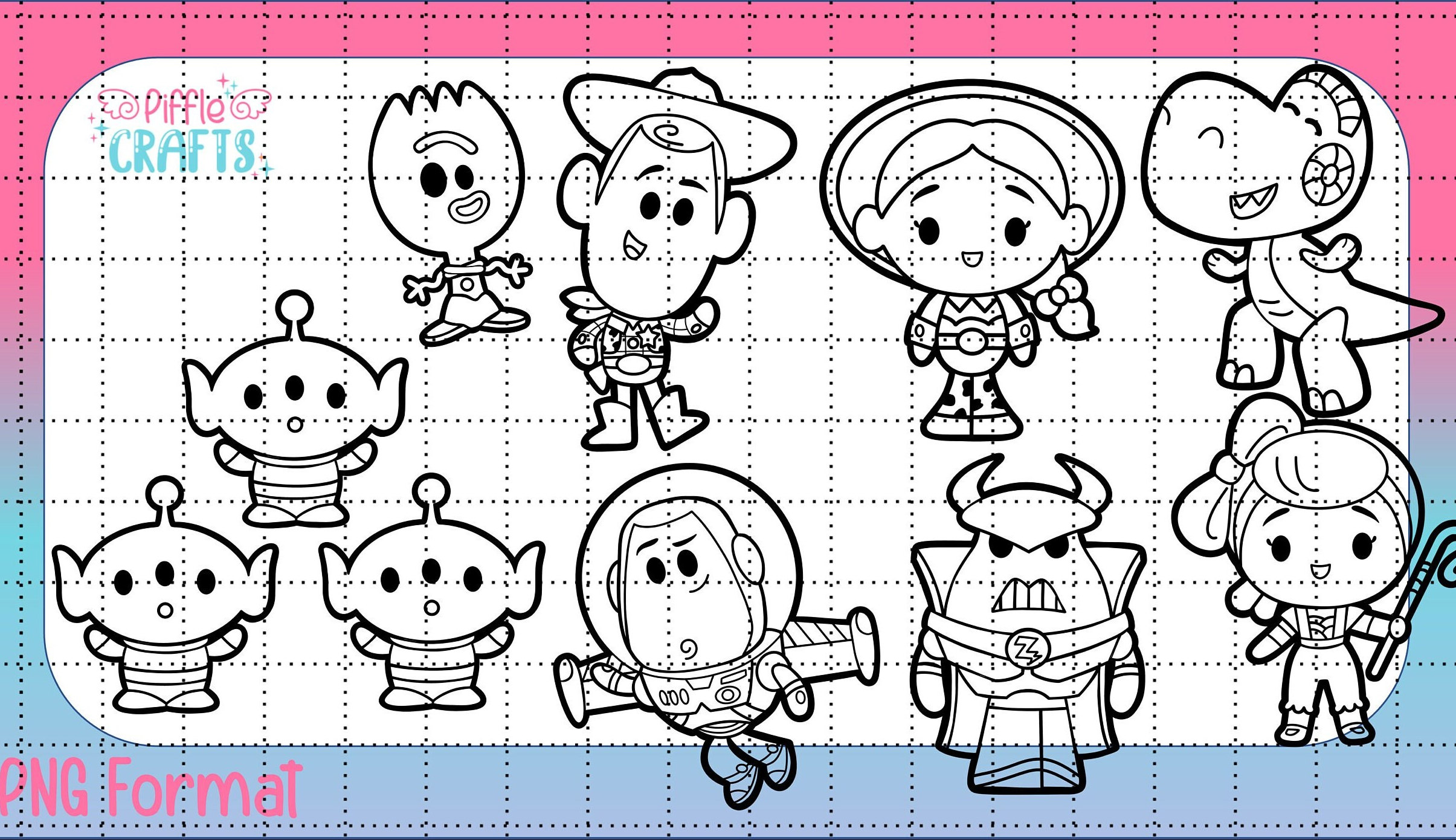 Toy Story Chibi SVG & PNG Woody Buzz Lightyear Jessie Aliens Zurg Rex ...