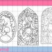 Princess Peach Stained Glass Window Bundle PNG & SVG Color/black-white ...