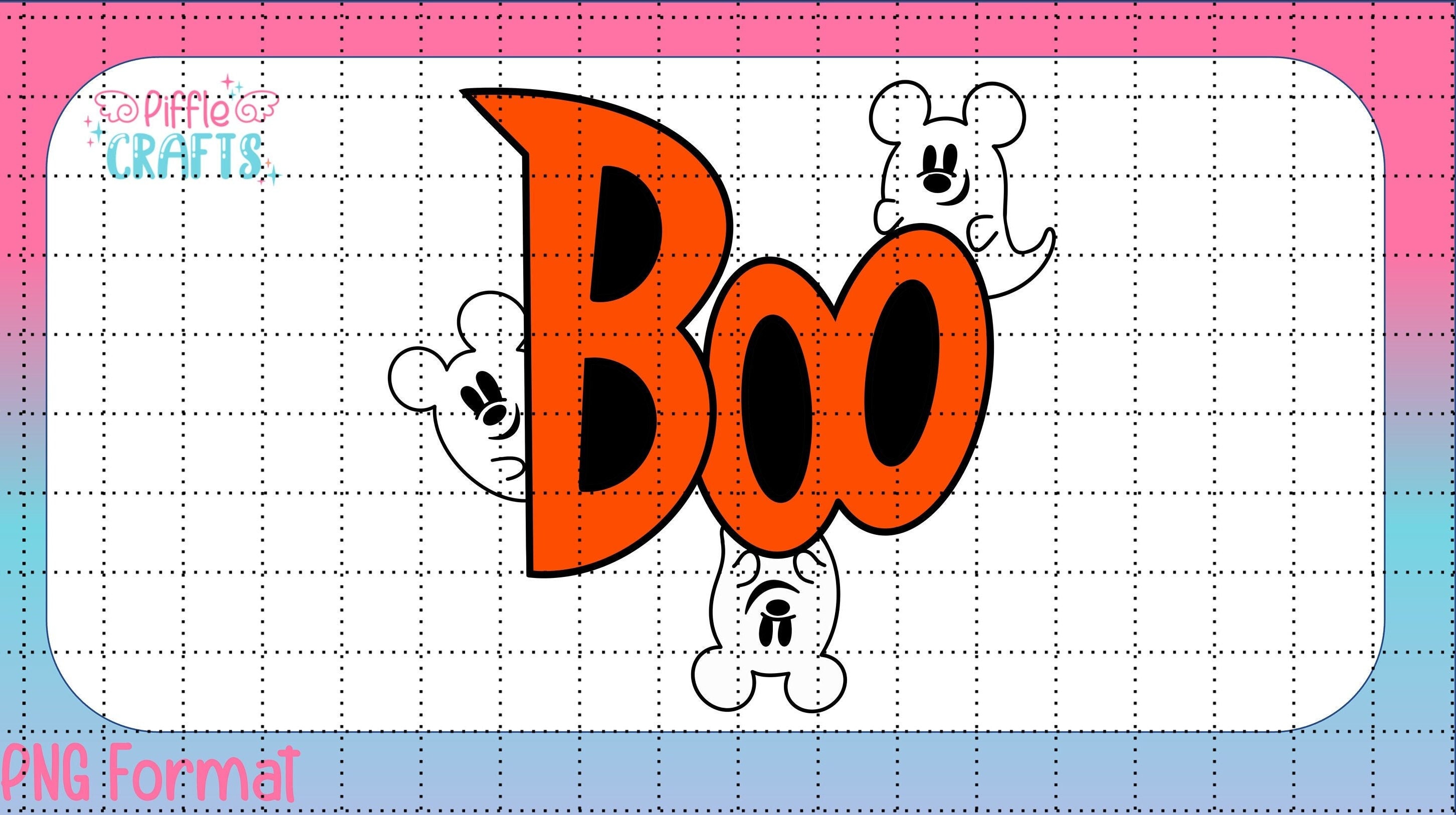 Mickey Ghost Halloween Boo PNG & SVG - Etsy