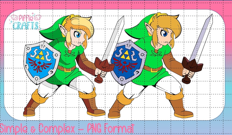 Link PNG Legend of Zelda Color/black & White High Quality Simple ...
