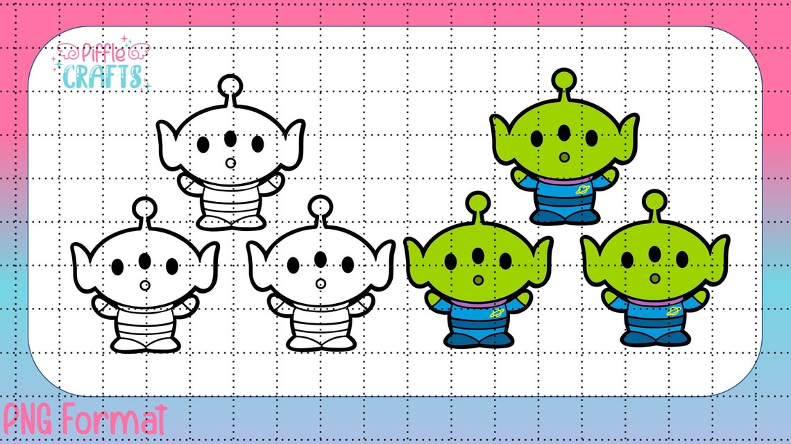 Toy Story Chibi PNG Woody Buzz Lightyear Jessie Aliens Zurg - Etsy España