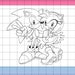 Sonic the Hedgehog & Amy Rose PNG 4 Files Colour/outline - Etsy