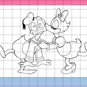 Donald Duck & Daisy Duck Kiss PNG - Etsy