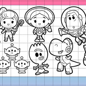 Toy Story Chibi SVG & PNG Woody Buzz Lightyear Jessie Aliens Zurg Rex ...
