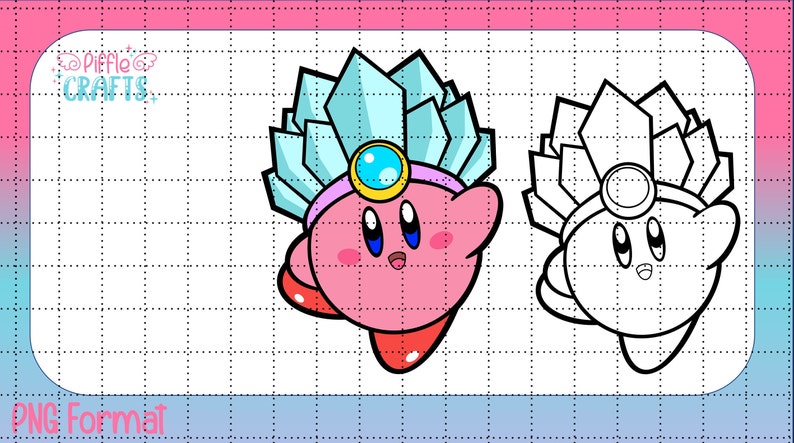 Kirby Ability Bundle SVG PNG Mage Fire Ice Sword Hammer Plasma Cutter ...