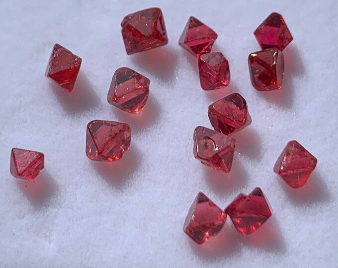Red Spinel Crystals | Mansin, Burma | 4+ Carats Total | 14 Pieces - Etsy