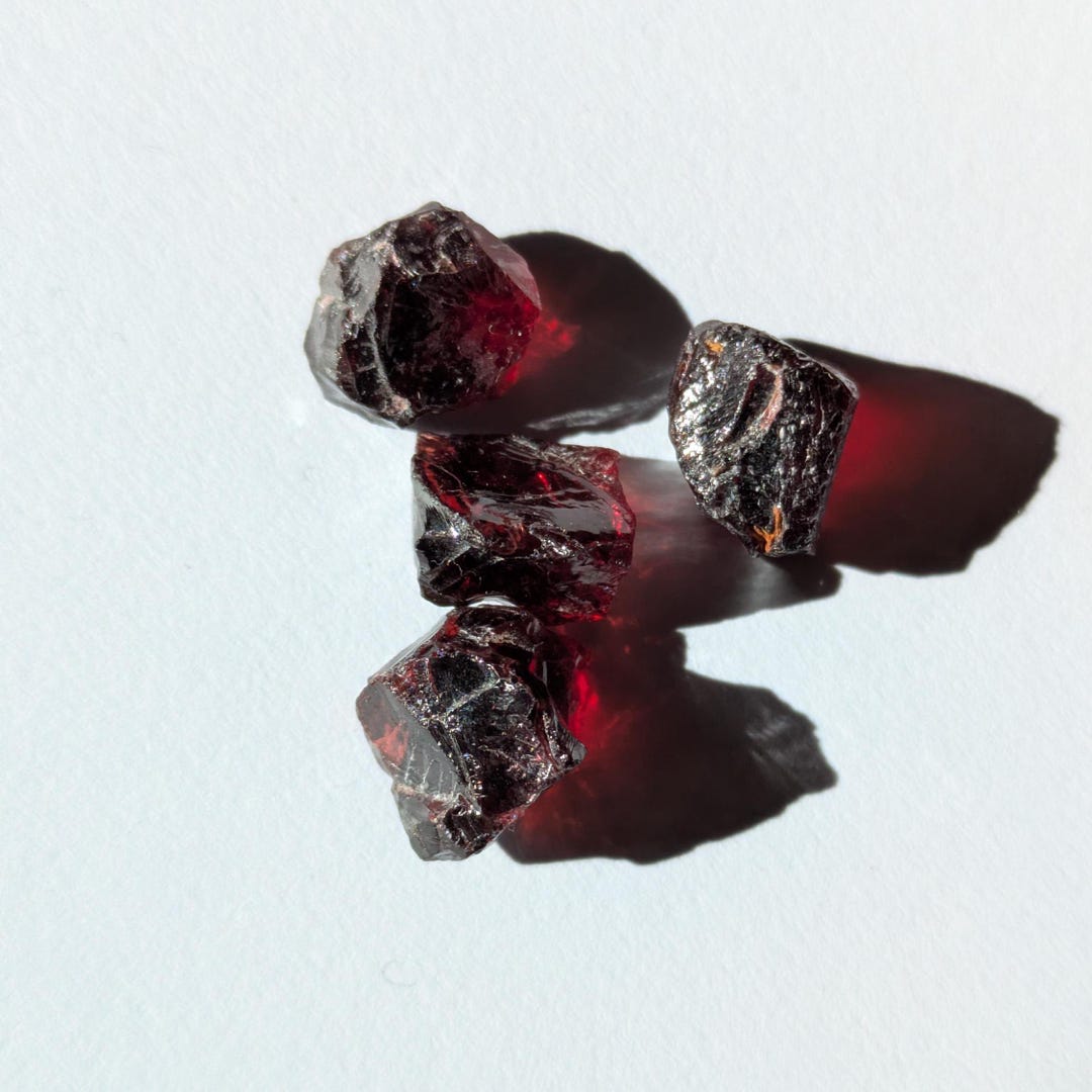 Chrome Pyrope Garnet Parcel, Mozambique, 27+ Carats, 4 Pieces, Red ...