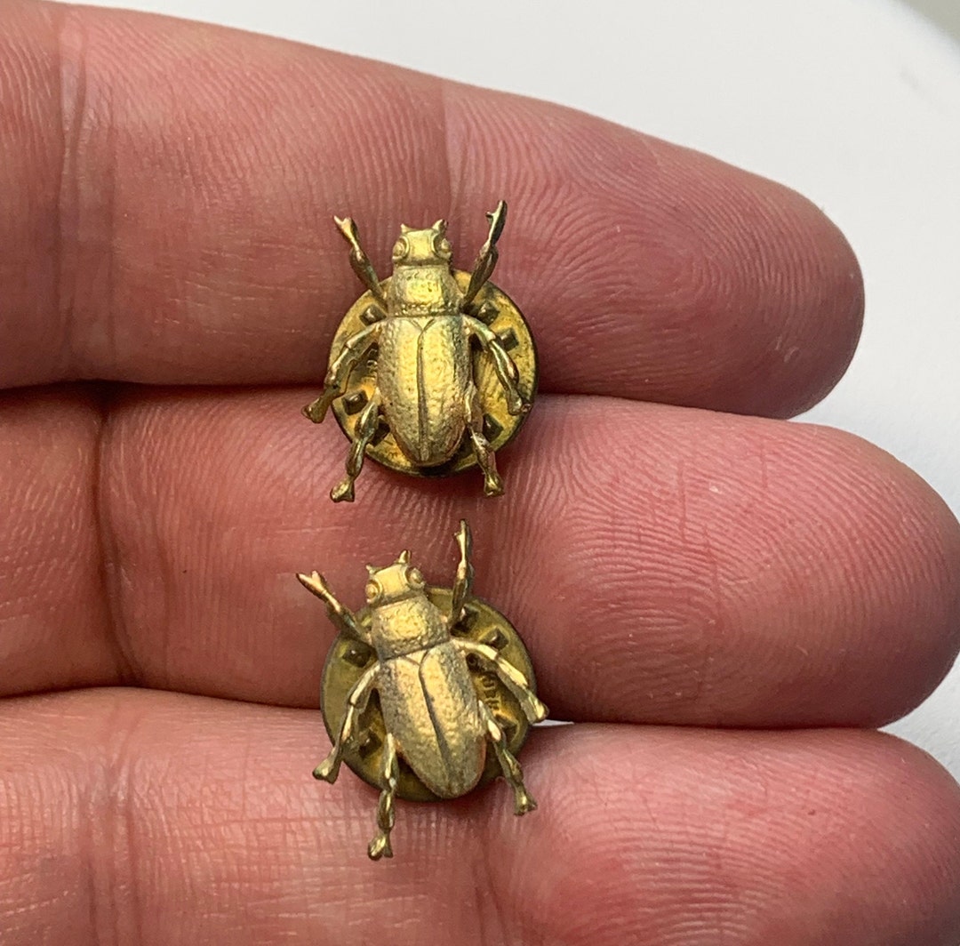 Vintage Brass Beetle Pins 1970's or Earlier Vintage Coro Two Pieces and ...