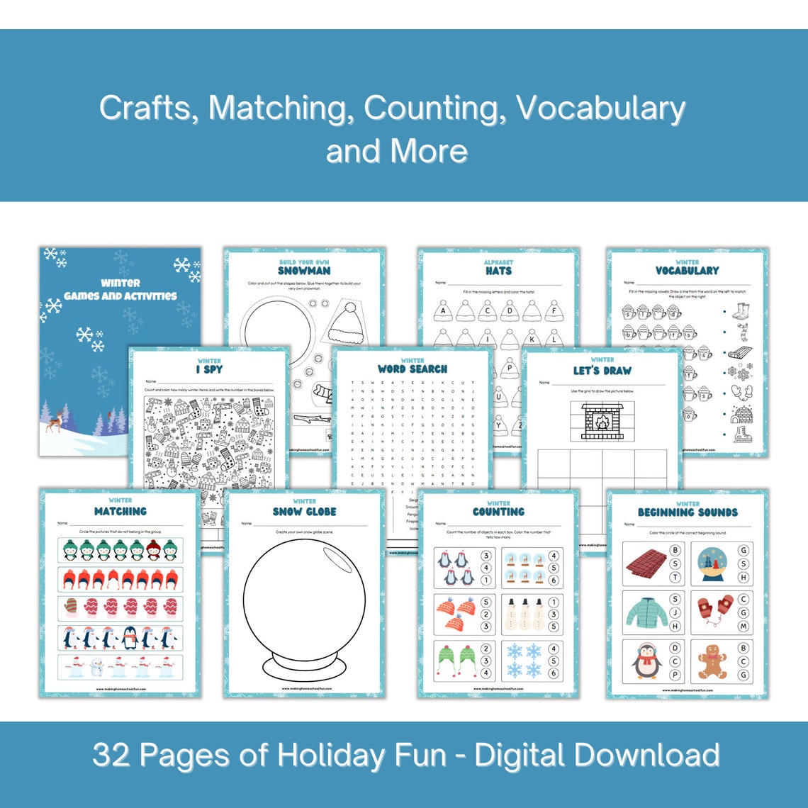 Printable Winter Games and Activities, Winter Teacher Resources ...