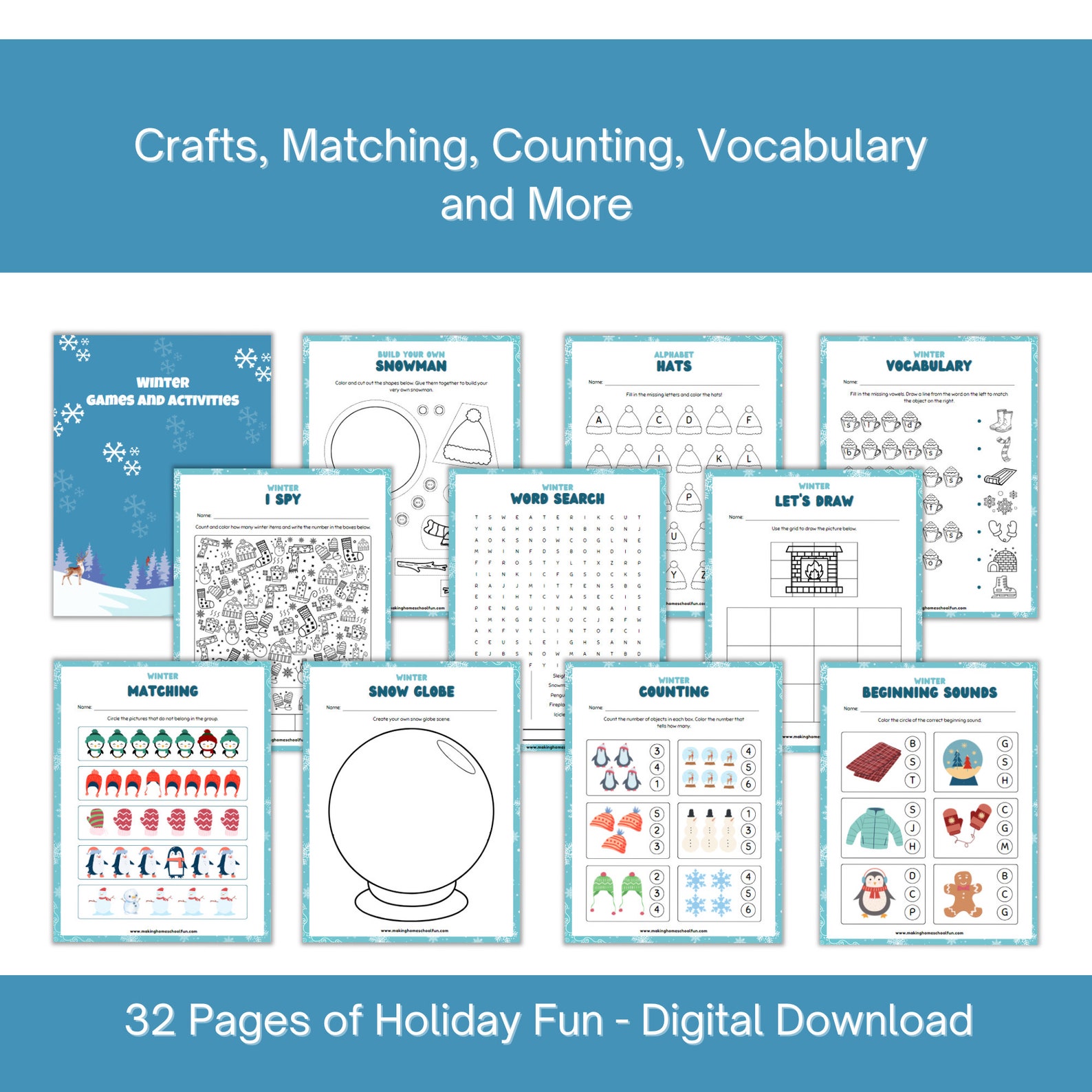Printable Winter Games and Activities, Winter Teacher Resources ...