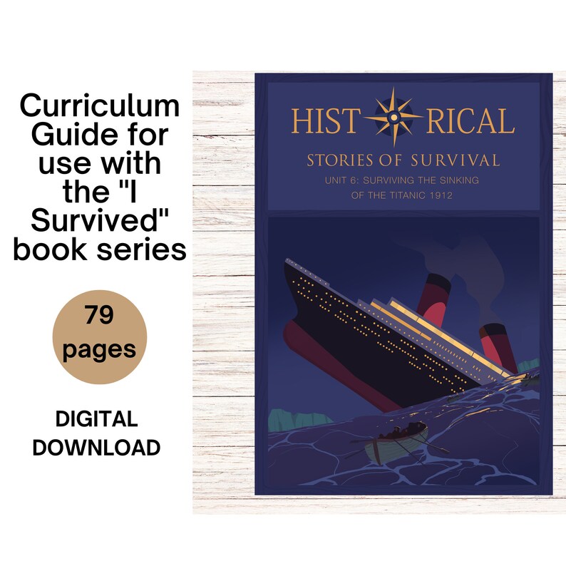 Family License - Homeschool Titanic Unit Study, US History I Survived ...