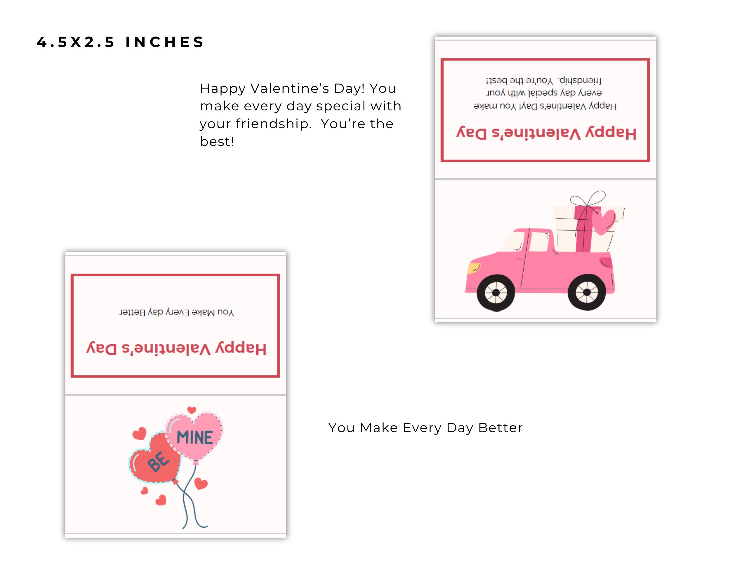 Valentine Treat Bag Topper for Do It Yourself Valentine's Day Card and ...