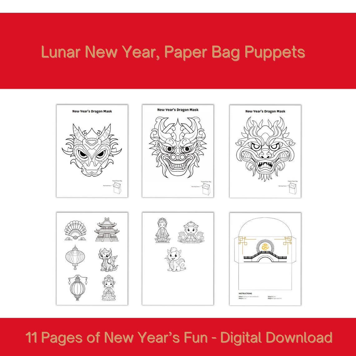 Lunar New Year Worksheets, Chinese New Year Activities for Children ...
