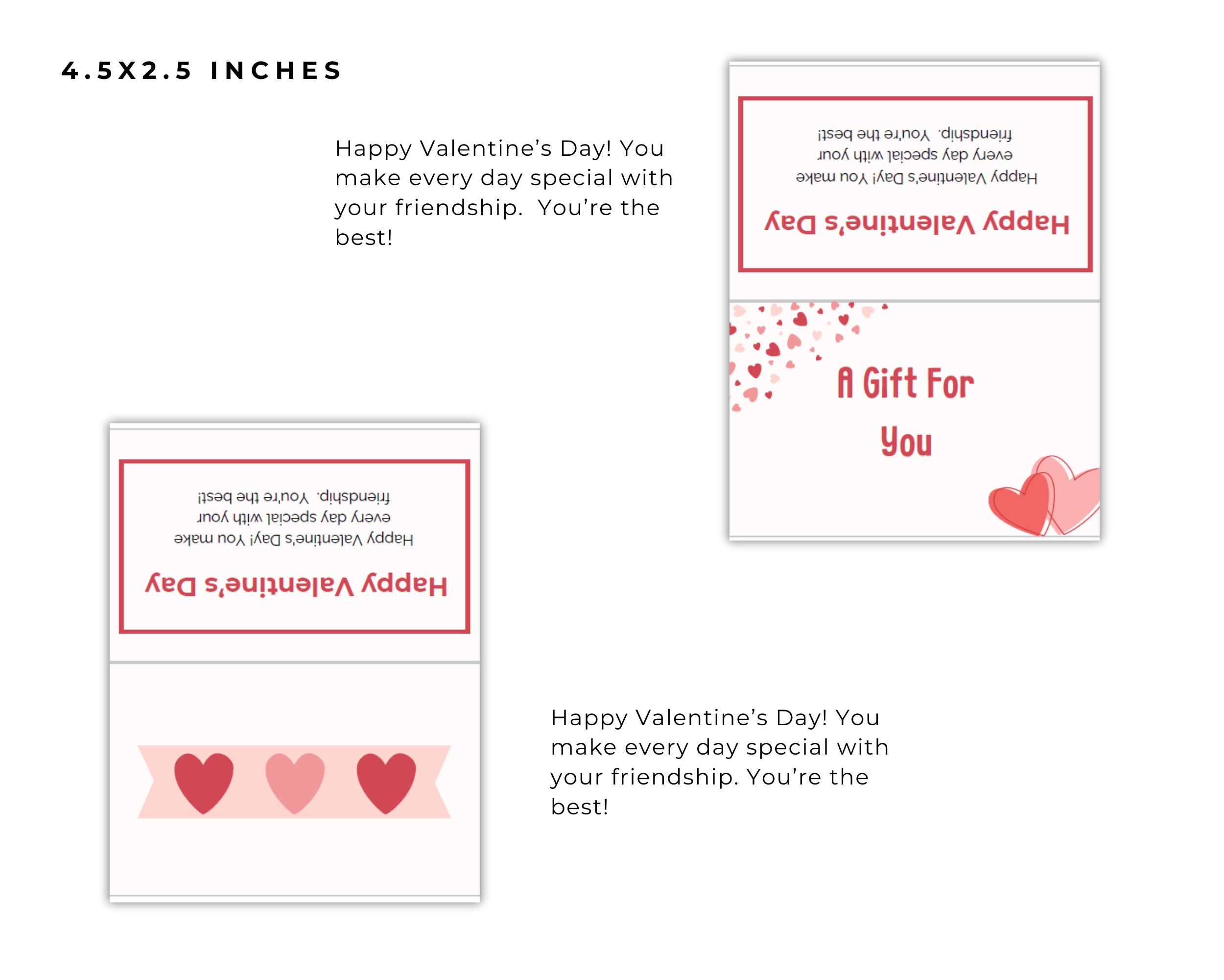 Valentine Treat Bag Topper for Do It Yourself Valentine's Day Card and ...
