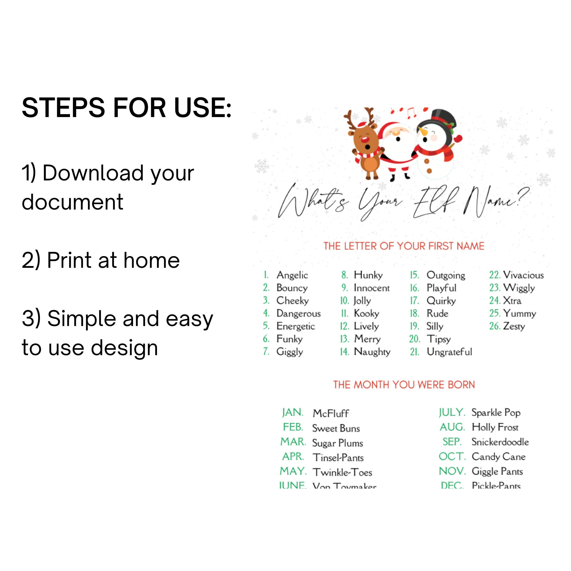 Printable Christmas Party Games for All Ages, Would You Rather, Elf ...