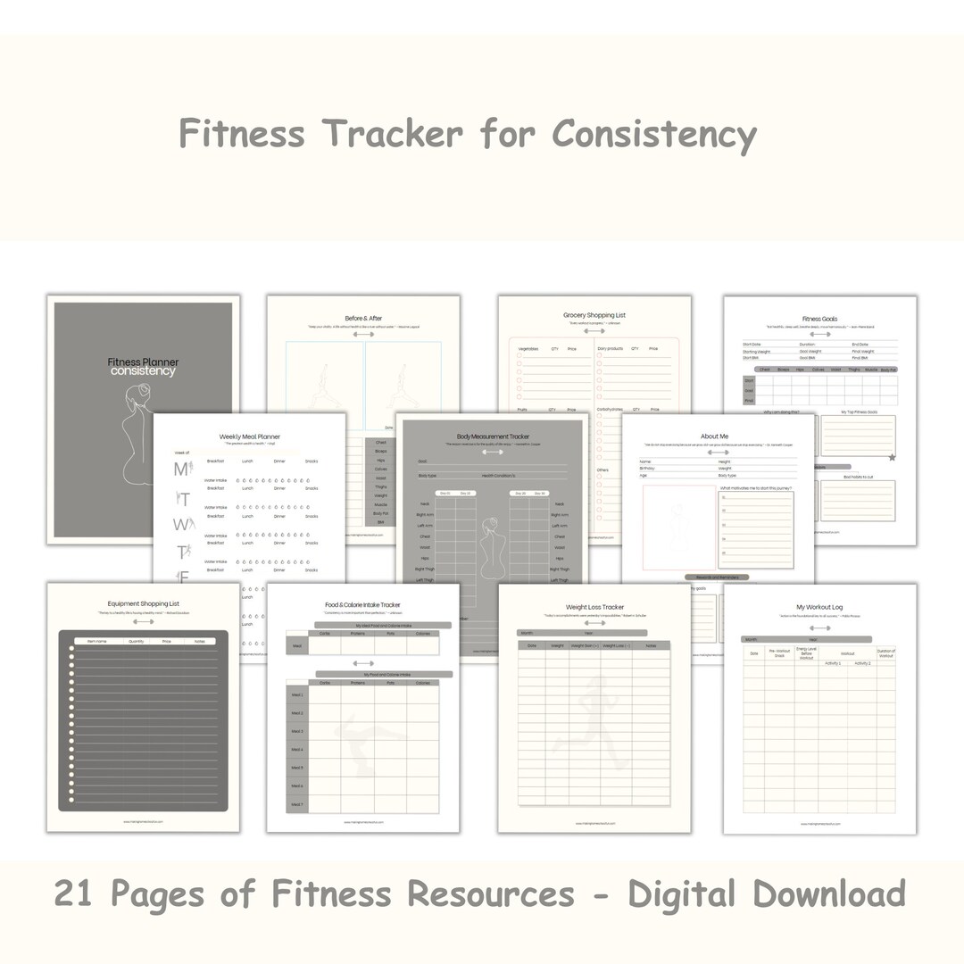 Fitness Tracker for Consistency, Healthy Living Tracker, Water Tracker ...