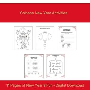 Lunar New Year Worksheets, Chinese New Year Activities for Children ...