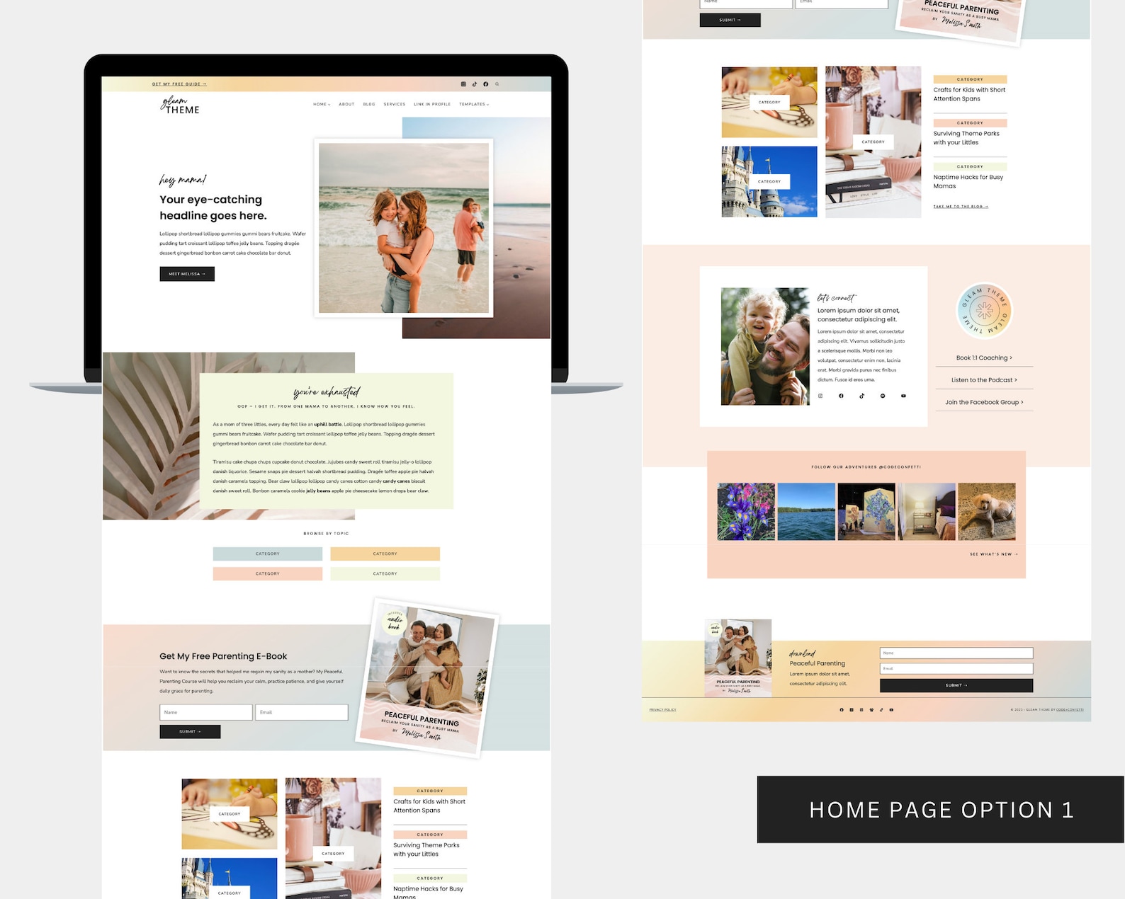 Gleam Wordpress Theme: Kadence Child Theme, Responsive Blog Template - Etsy