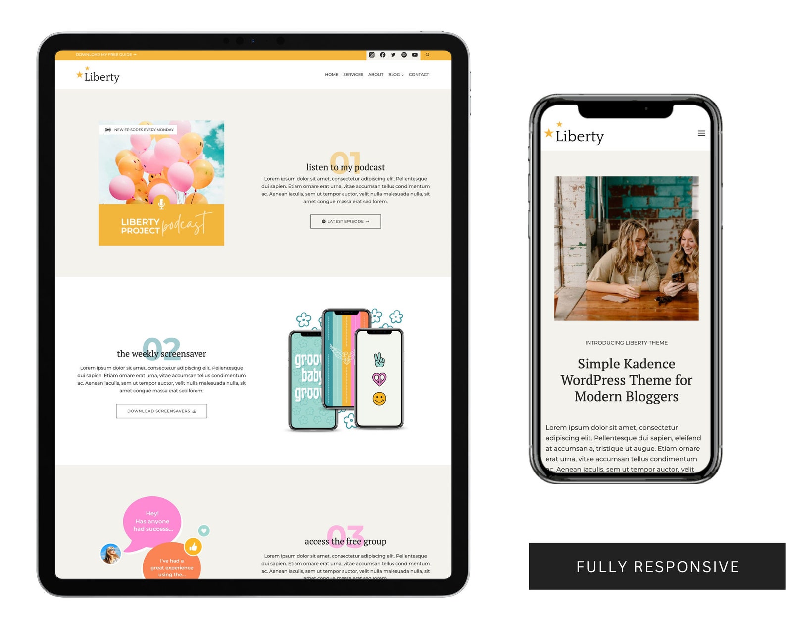 Liberty Wordpress Theme: Kadence Child-theme, Customizable Blog Design ...