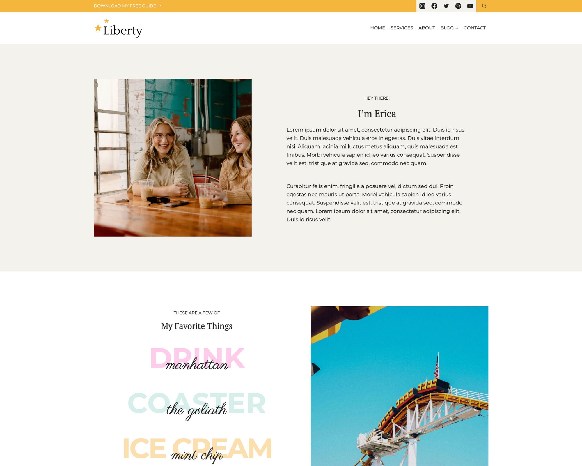 Wordpress Theme - LIBERTY - Simple 4 Page Website Design + Wordpress ...