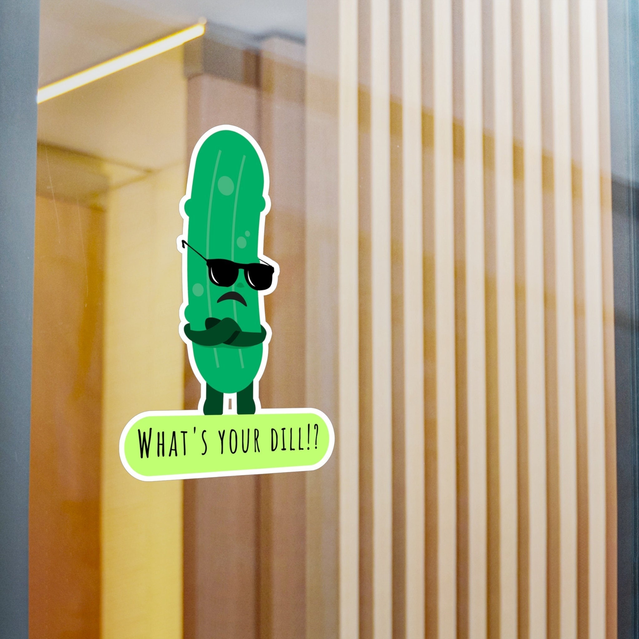 Funny Pickle Sticker, What's Your Dill - Etsy