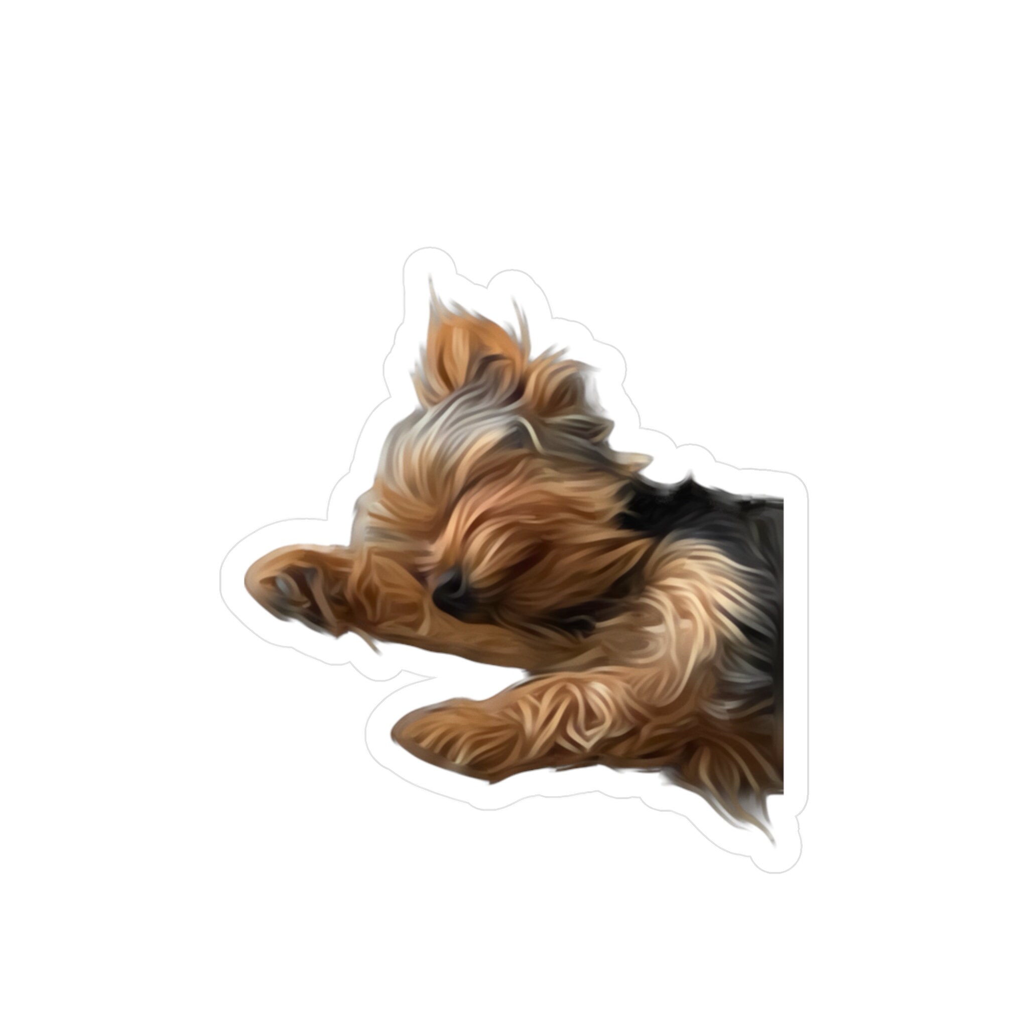 Yorkie Sticker Dog Decal for Laptop, Tumbler, Journal, Car Etc. Teacup ...