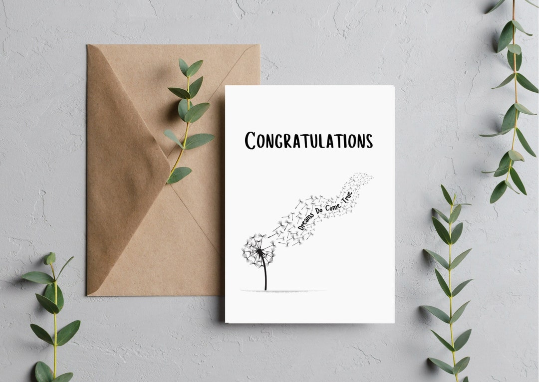 Congratulations Printable Greeting Card / Instant Download / Unlimited ...