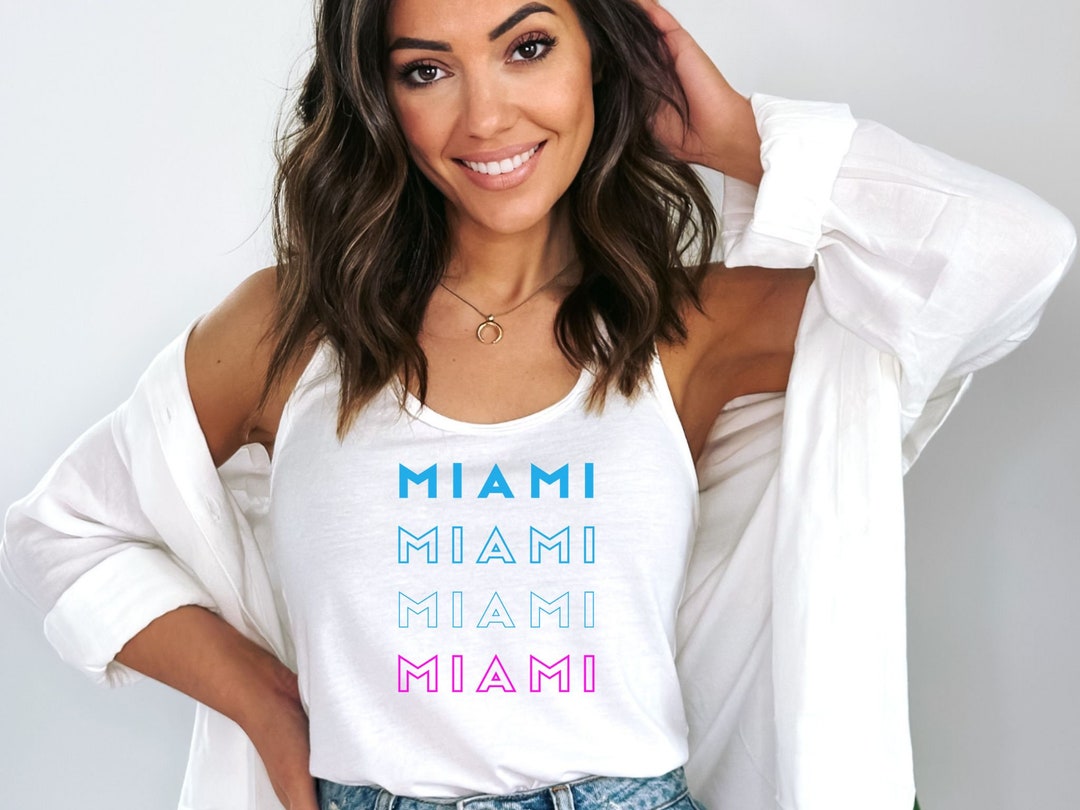 Miami Florida Tank Top Miami Beach Tank Neon Miami Tank Top Miami Shirt ...
