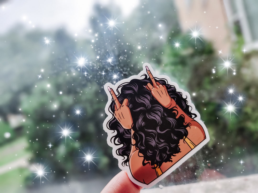 Fingers up Sticker - Etsy