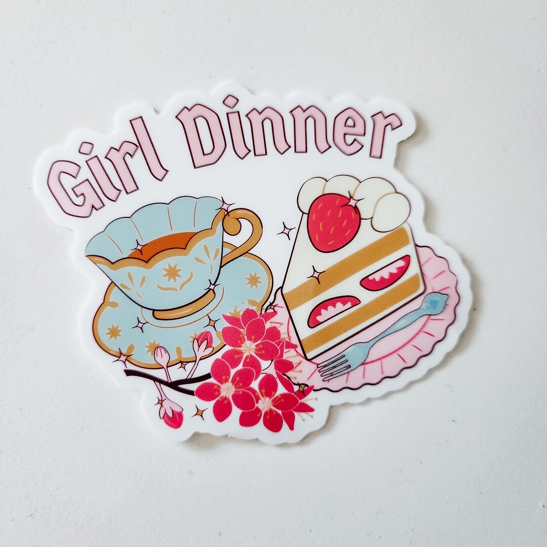 Girl Dinner but Make It Fancy Sticker - Etsy