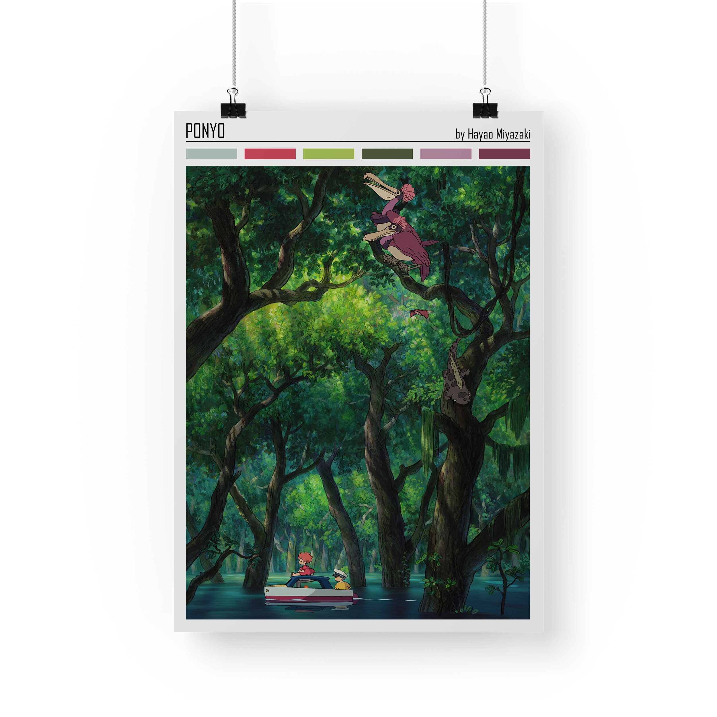 Ponyo Poster, Studio Ghibli Wall Art, Hayao Miyazaki Movie Print - Etsy